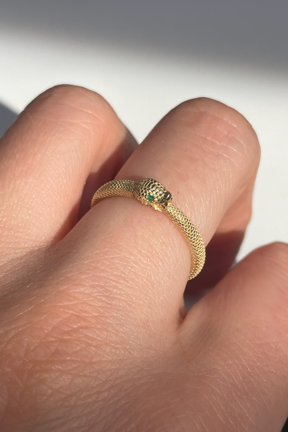 Gold Ouroboros ring. Snake ring – escorialjewelry