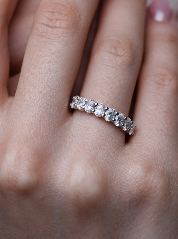 Gold wedding rings set with oval stones - couple rings couple wedding ...