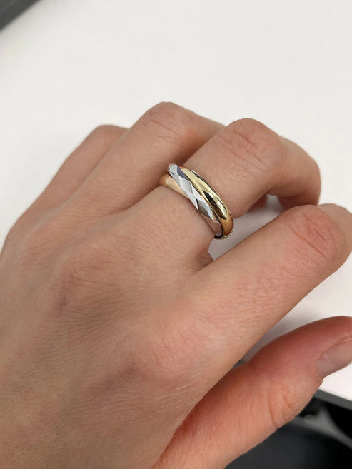 Trinity Rolling Ring - 14k gold band 14k gold ring boho escorialjewelry