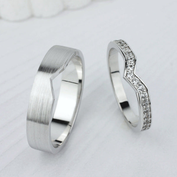 Unique matching wedding bands - couple rings couple wedding bands ...