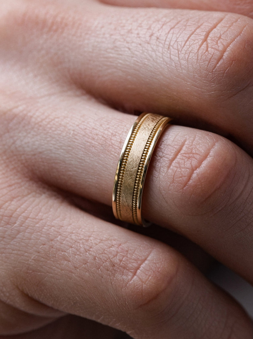 Unique wedding rings set - boho wedding ring couple rings couple ...